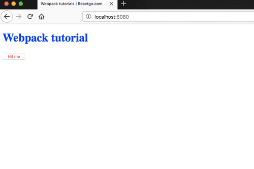 Dev server - Intro to the Webpack | Reactgo